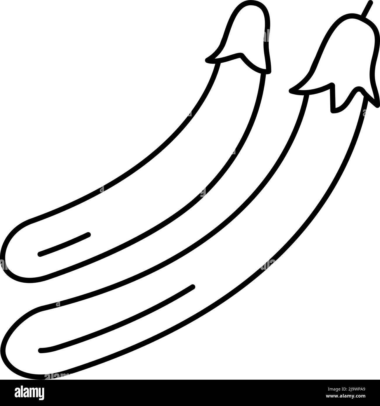 ping tung eggplant line icon vector illustration Stock Vector Image ...