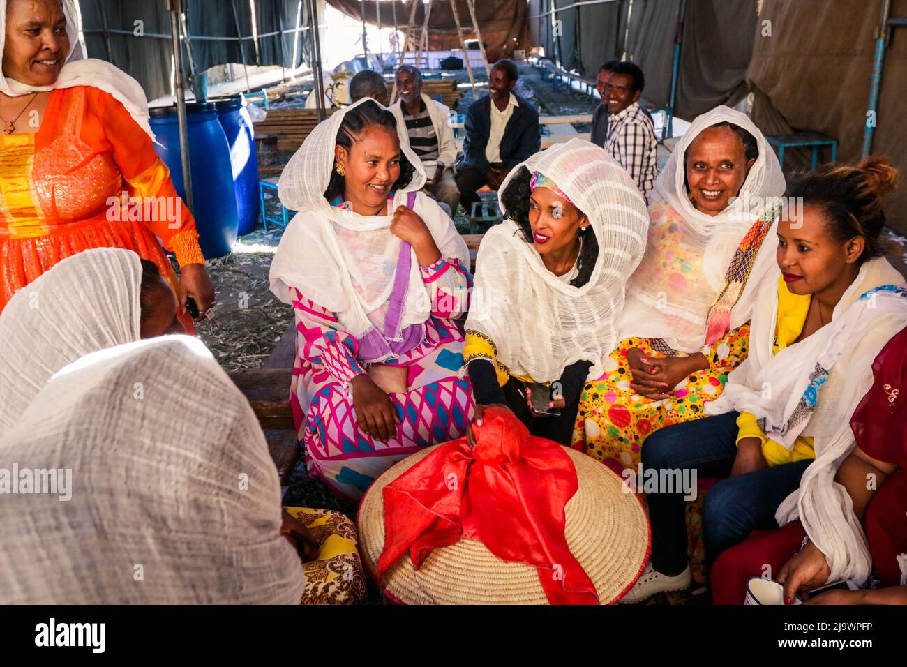 Beautiful African Women on the Local Wedding Celebration Stock Photo ...