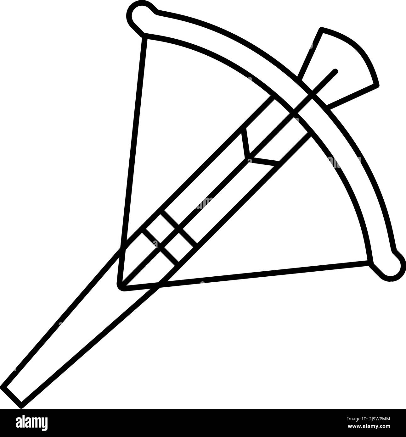 arrow crossbow line icon vector illustration Stock Vector Image & Art ...