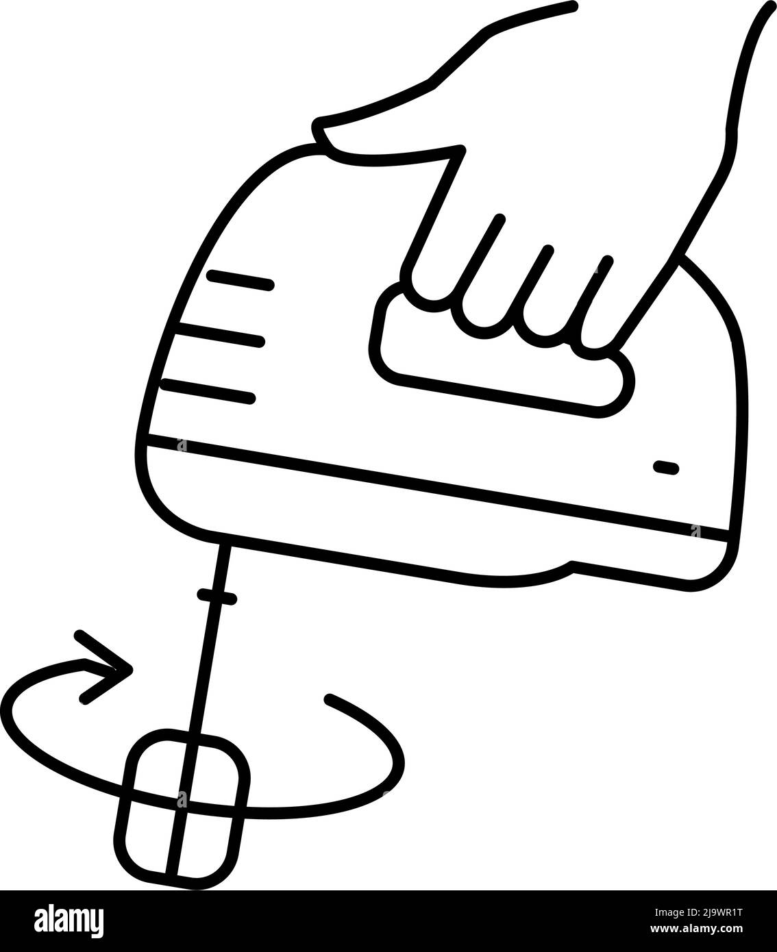 mixer beating line icon vector illustration Stock Vector Image & Art ...