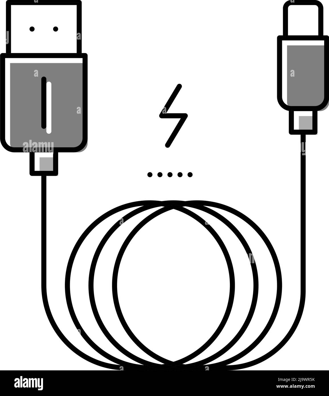 charging cable color icon vector illustration Stock Vector Image & Art ...