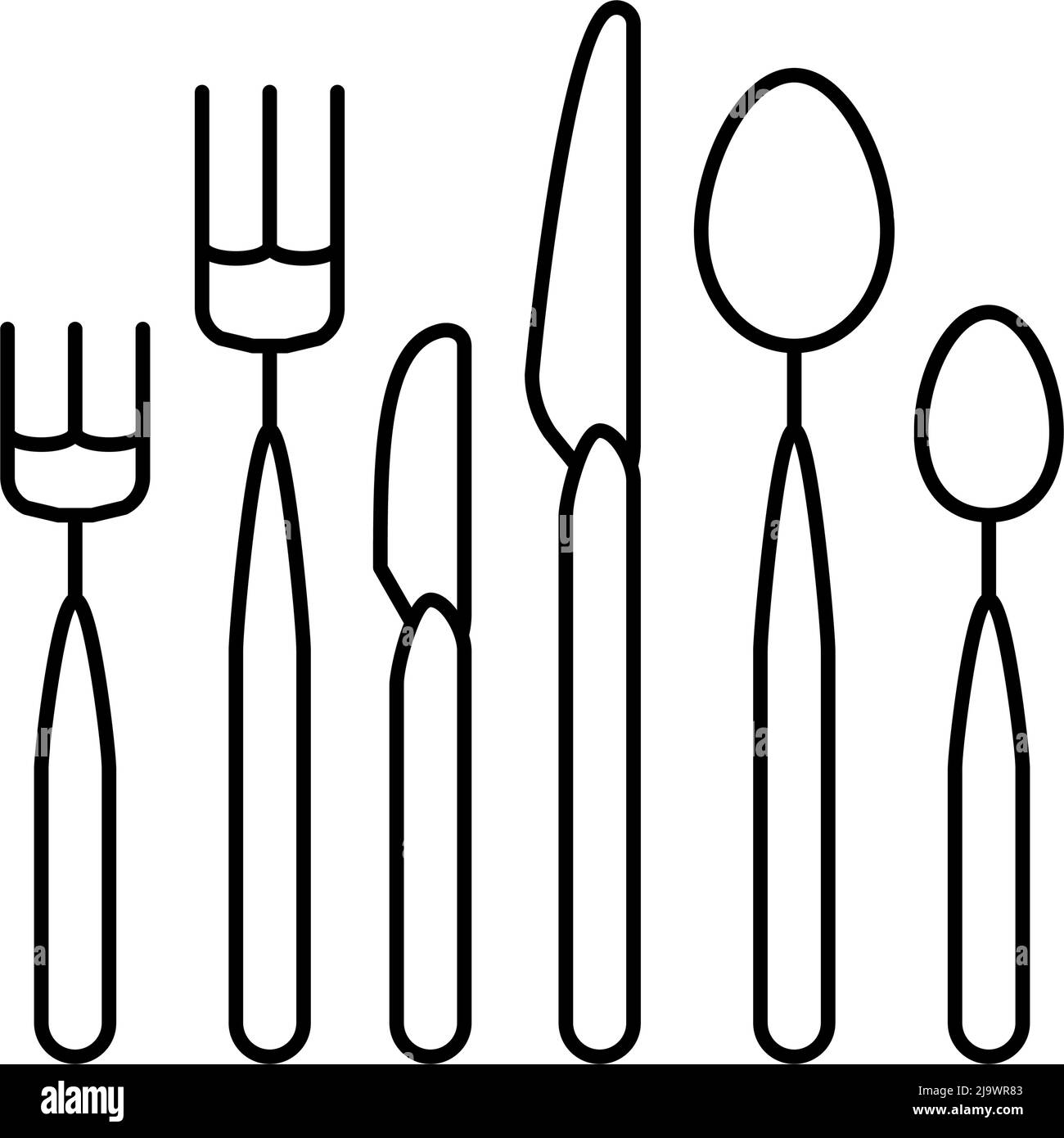 Serve ware utensil line icon hi-res stock photography and images - Alamy