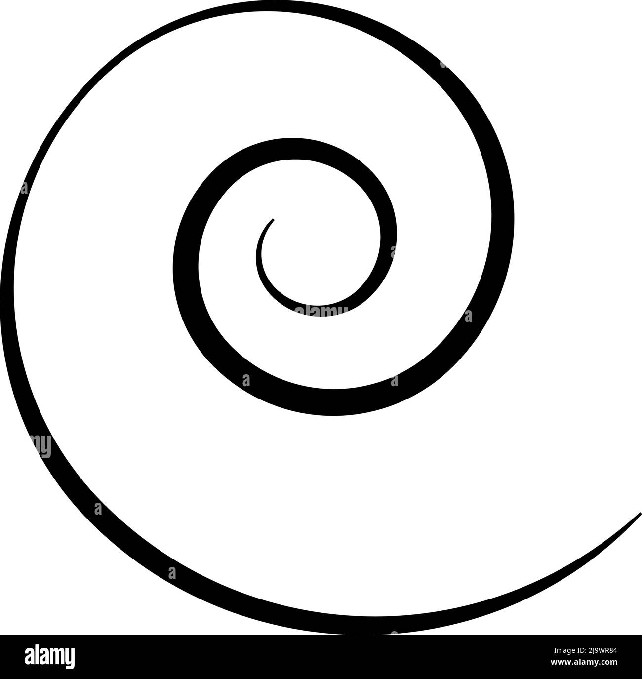 Spiral, swirl and twirl shape element. Stock vector illustration, clip ...