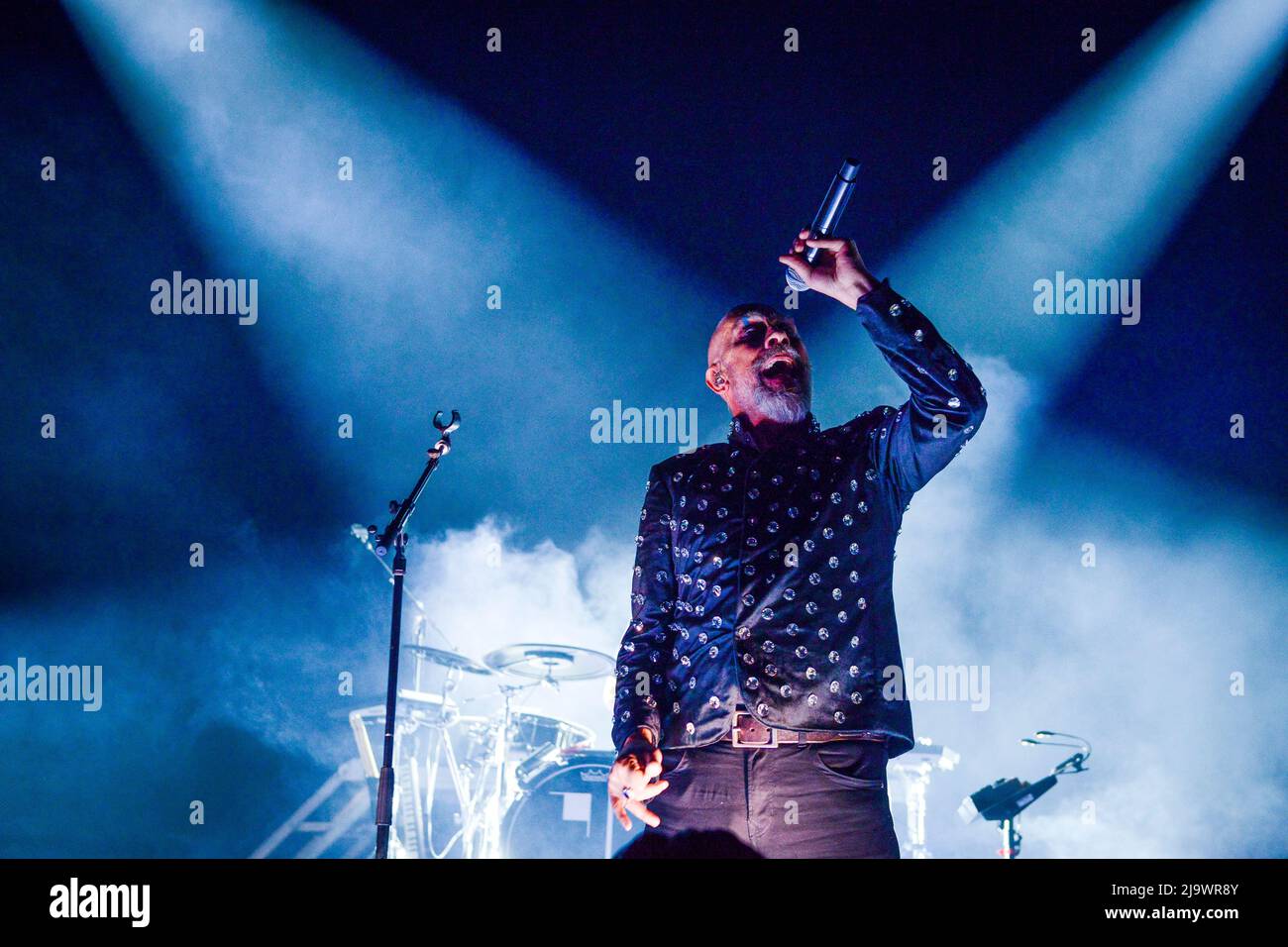 Peter Murphy of Bauhaus performs on stage at Arlene Schnitzer Concert ...