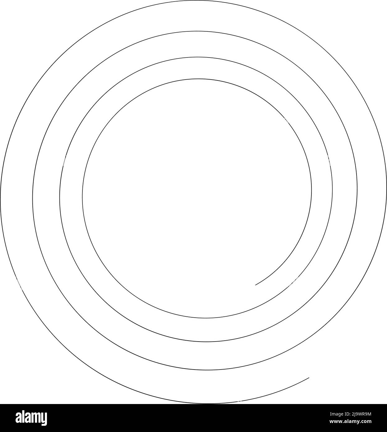 Spiral, swirl and twirl shape element. Stock vector illustration, clip ...