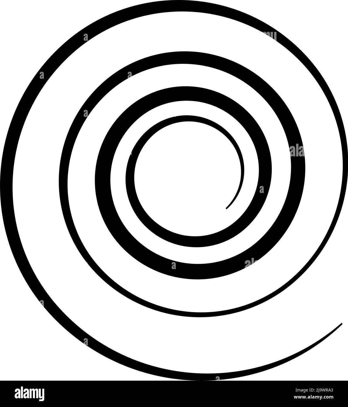 Spiral, swirl and twirl shape element. Stock vector illustration, clip ...