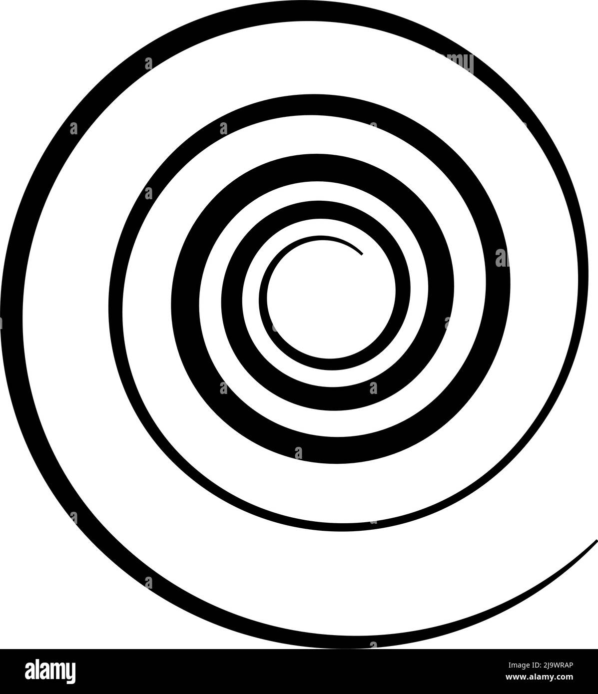 Spiral, swirl and twirl shape element. Stock vector illustration, clip ...