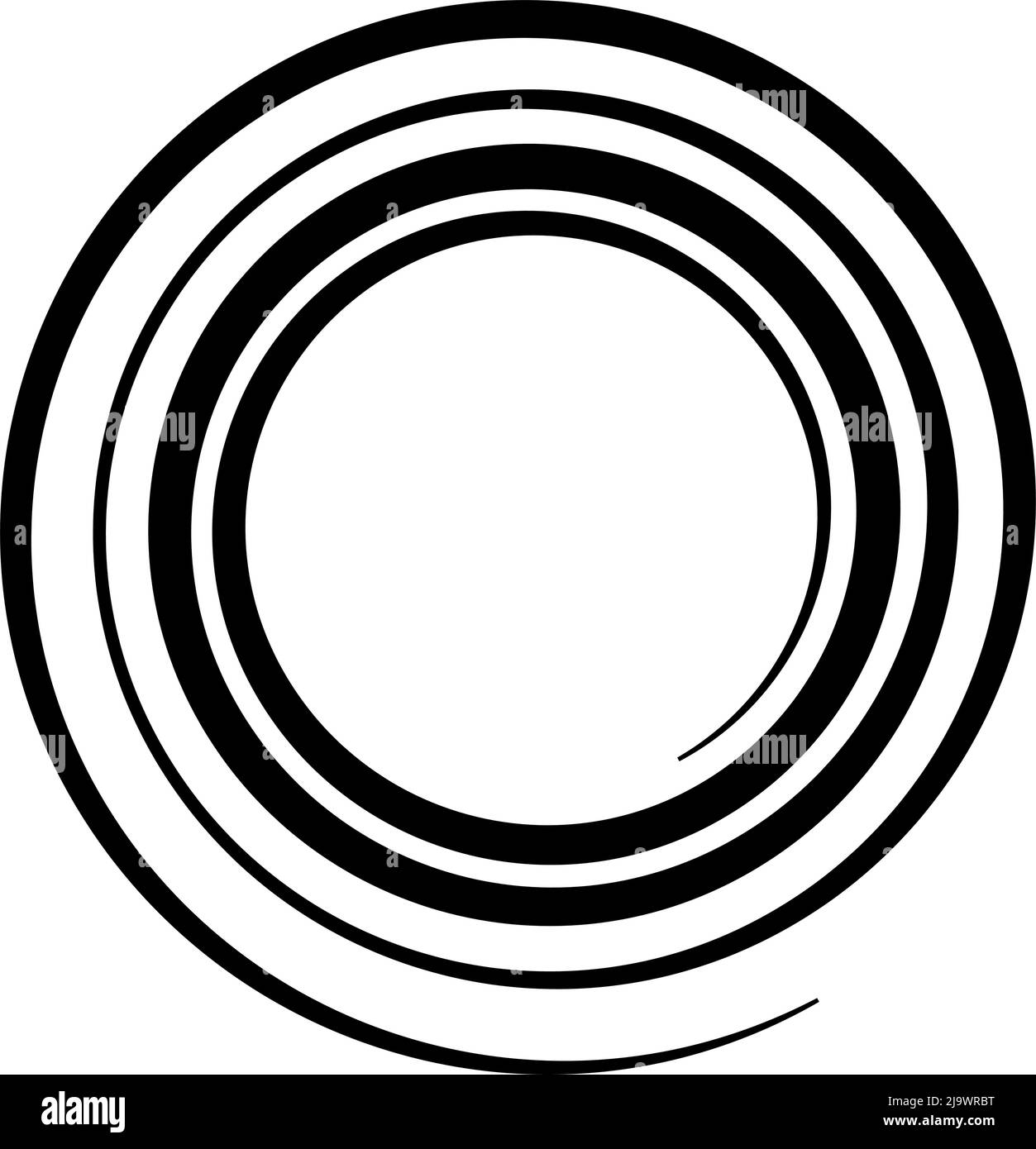 Spiral, swirl and twirl shape element. Stock vector illustration, clip ...