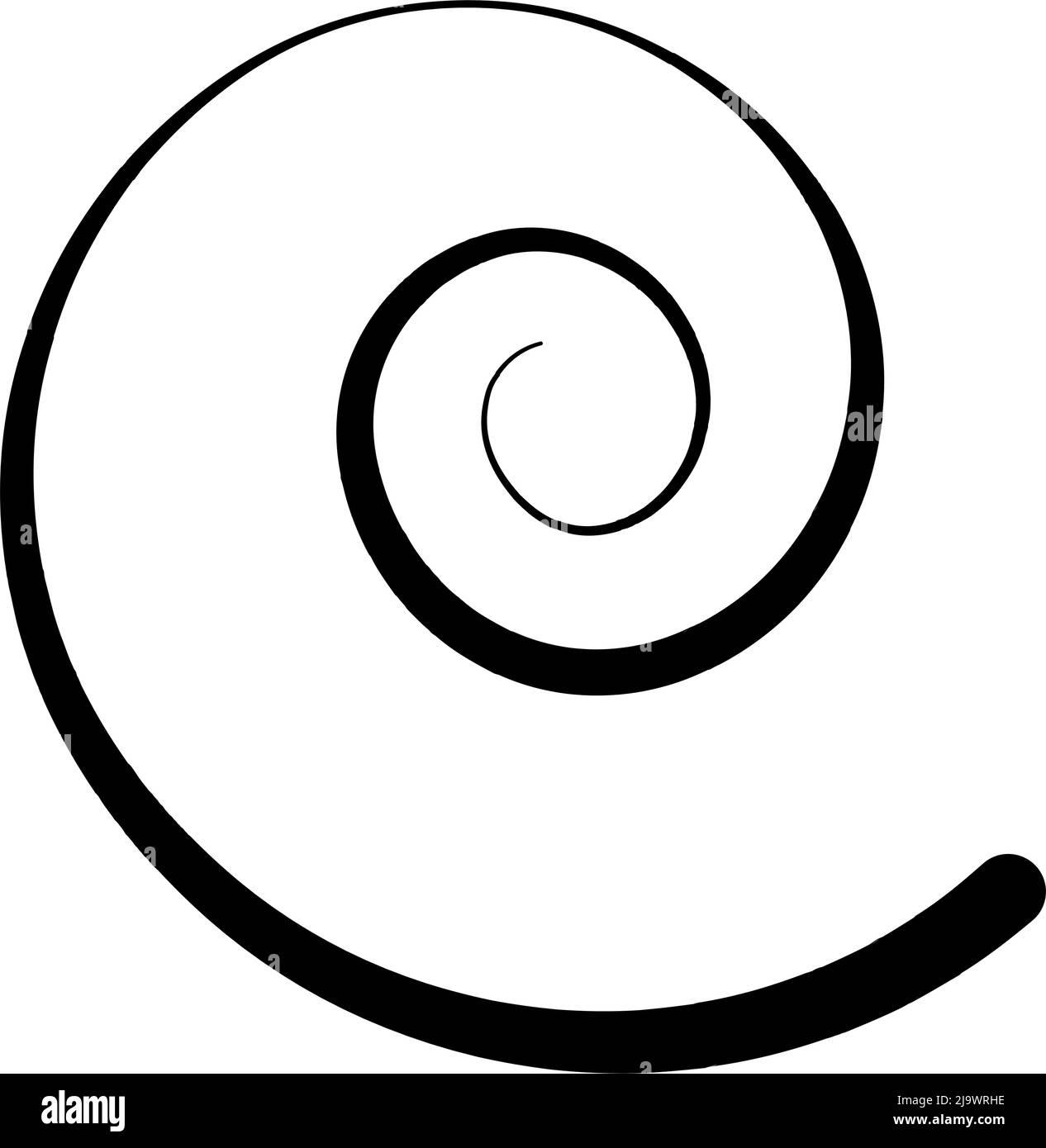 Spiral, swirl and twirl shape element. Stock vector illustration, clip ...