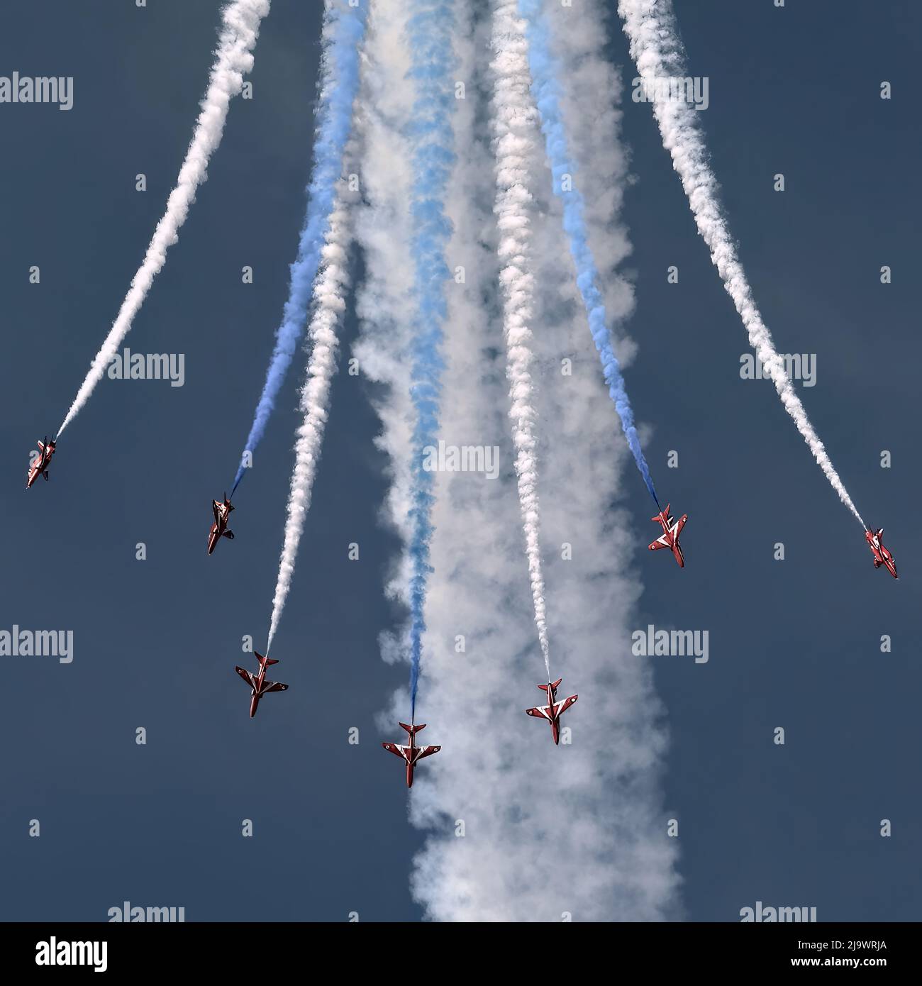 Red Arrows Display Team Stock Photo - Alamy