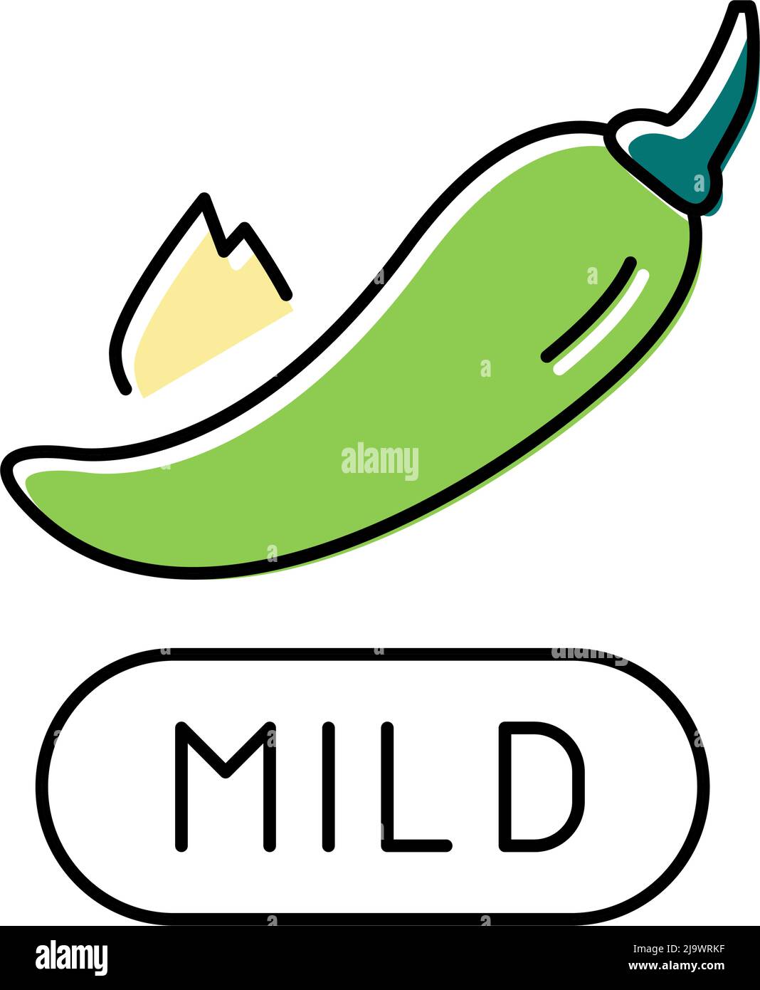 spicy level mild color icon vector illustration Stock Vector Image ...