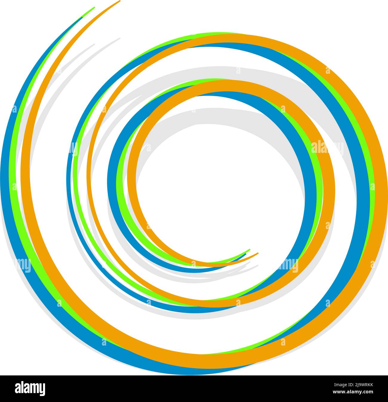 Spiral, swirl and twirl shape element. Stock vector illustration, clip ...