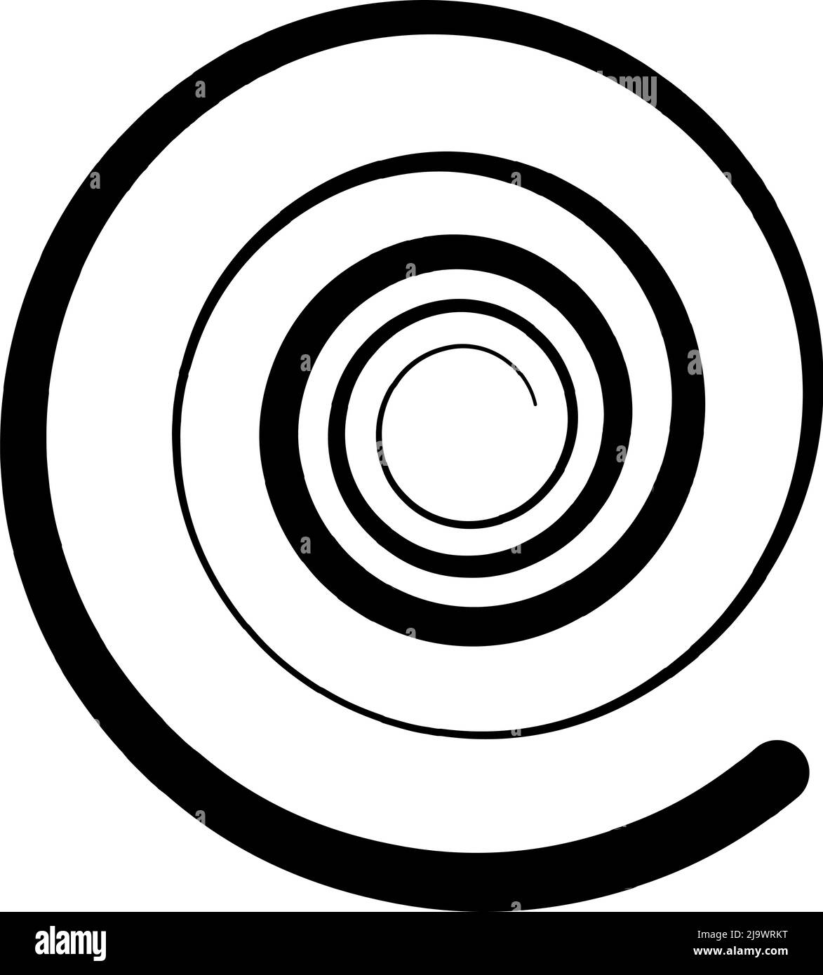 Spiral, swirl and twirl shape element. Stock vector illustration, clip ...