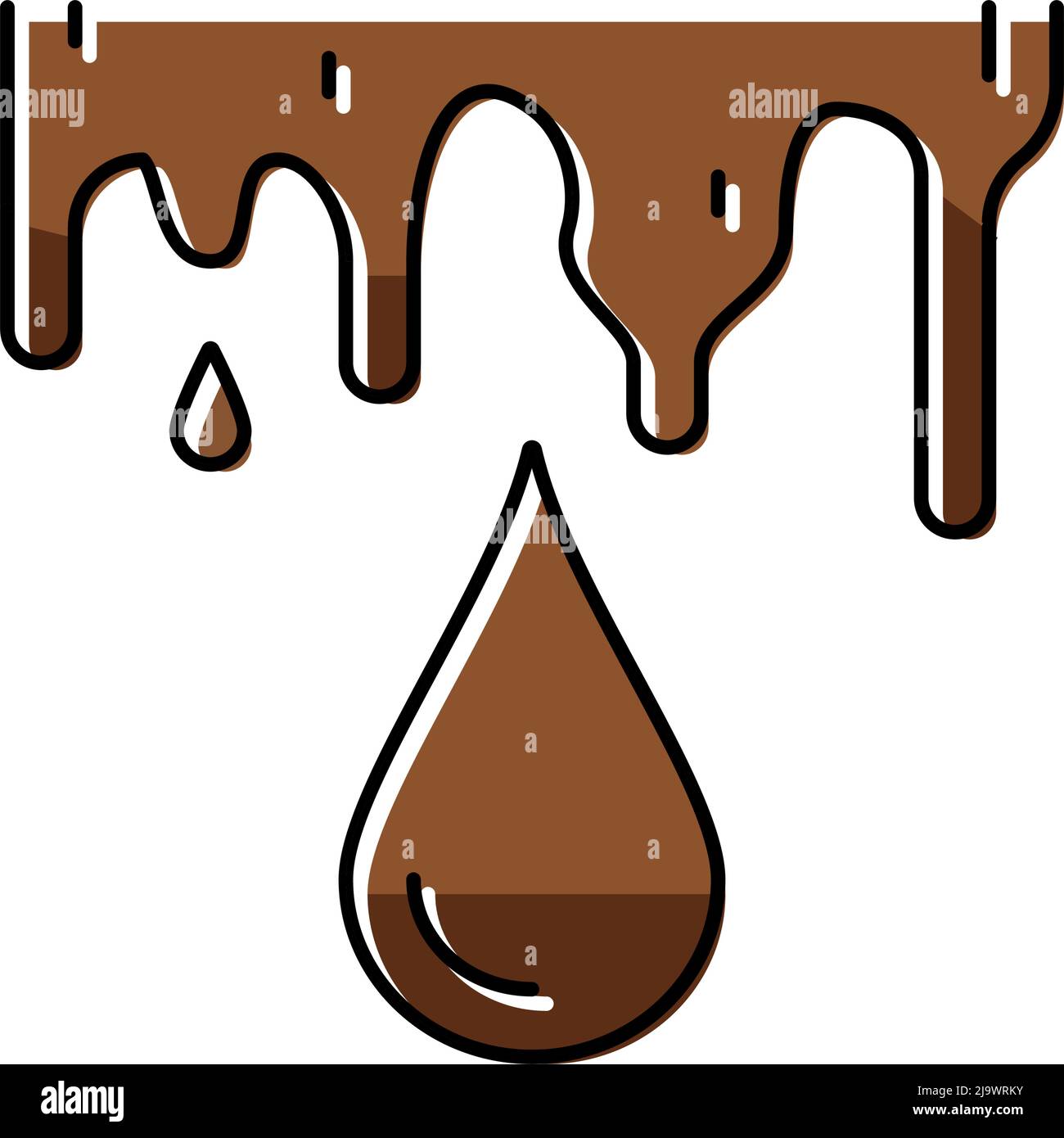 drop chocolate color icon vector illustration Stock Vector Image & Art ...