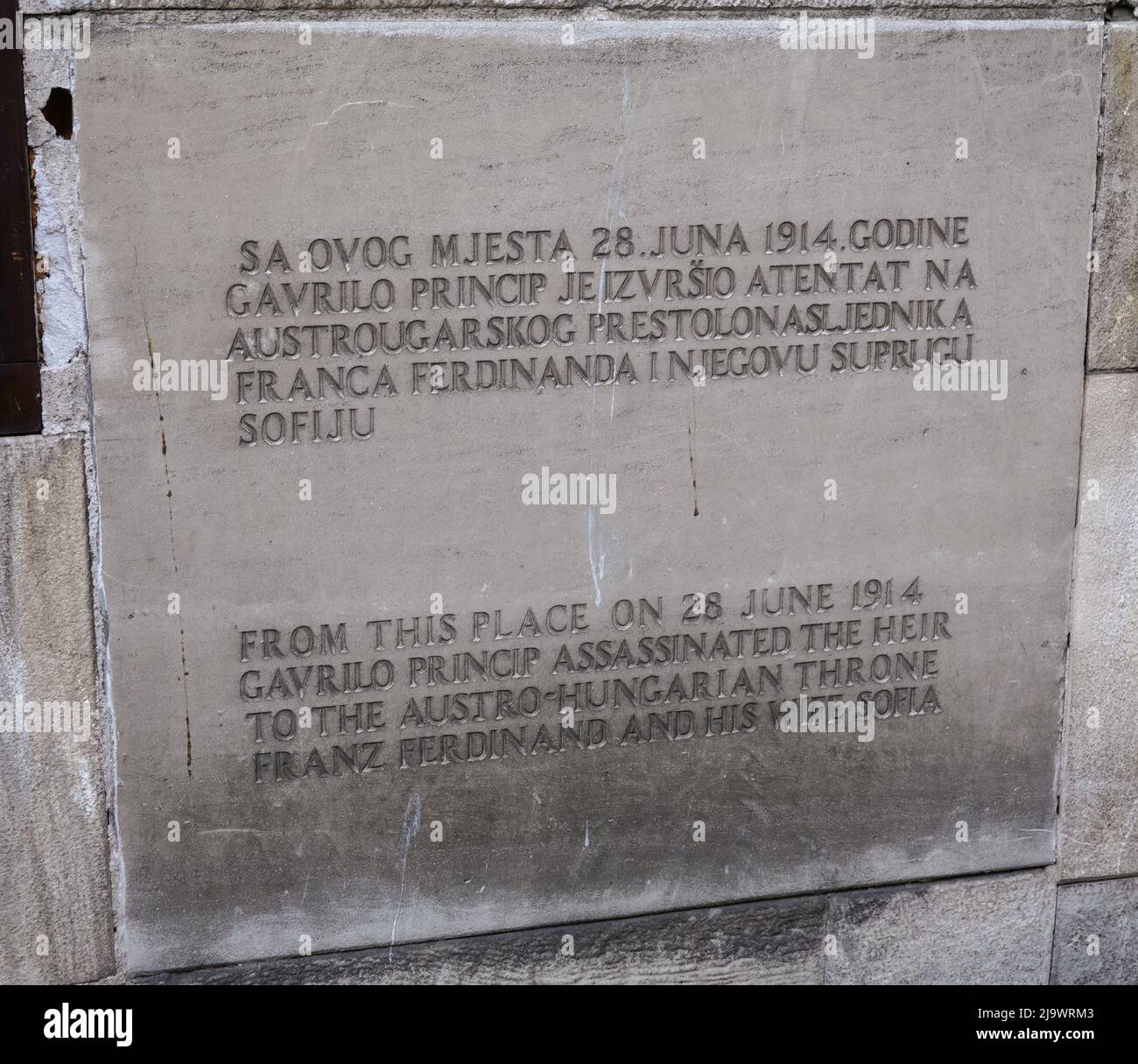 Gavrilo princip plaque hi-res stock photography and images - Alamy