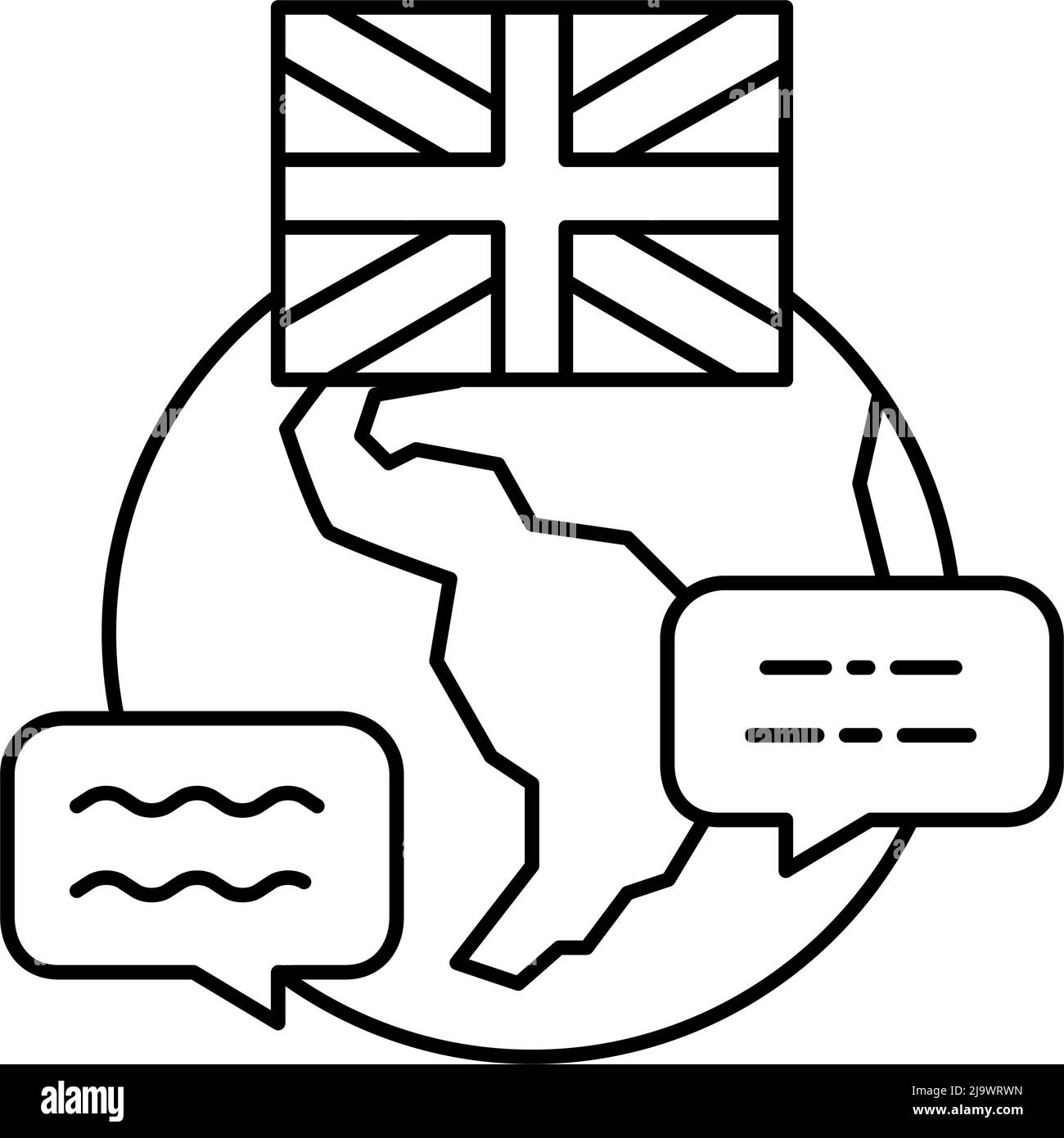 language english line icon vector illustration Stock Vector Image & Art ...