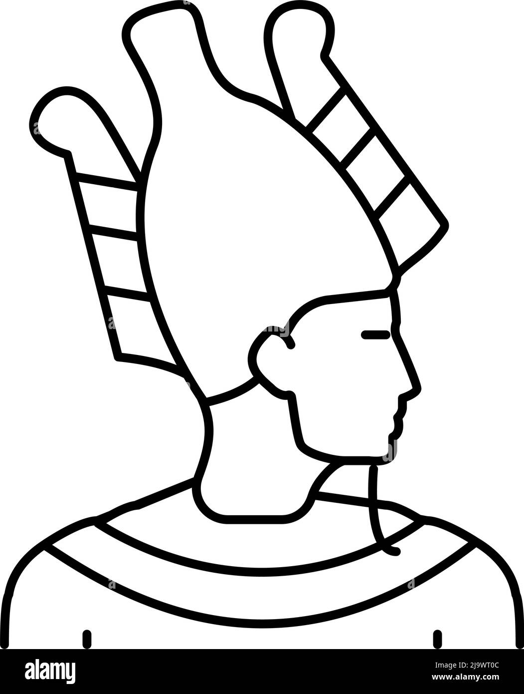 god egypt osiris line icon vector illustration Stock Vector Image & Art ...