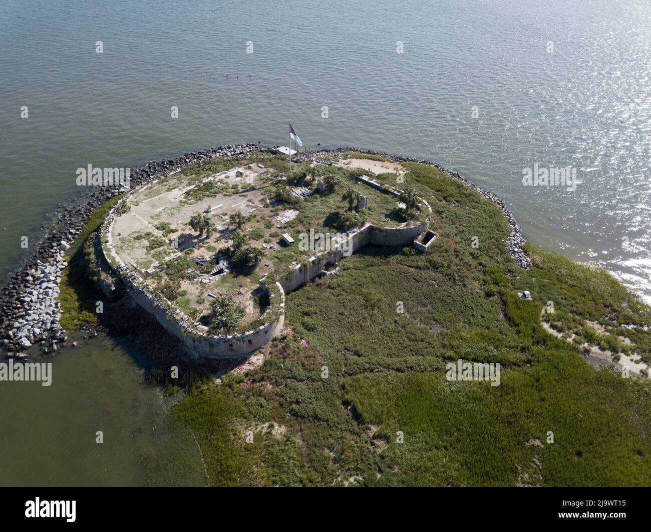 The ruins of Pinckney Castle, a civil war era fort in Charleston ...