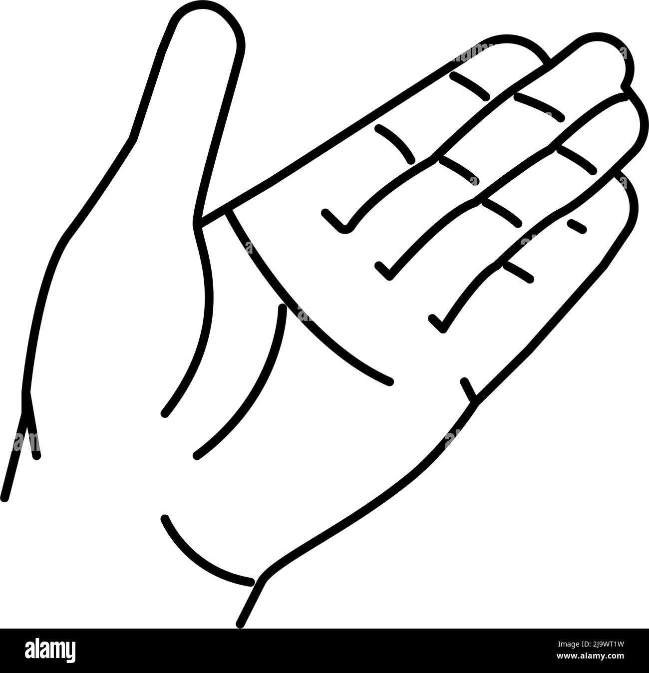 help hand line icon vector illustration Stock Vector Image & Art - Alamy