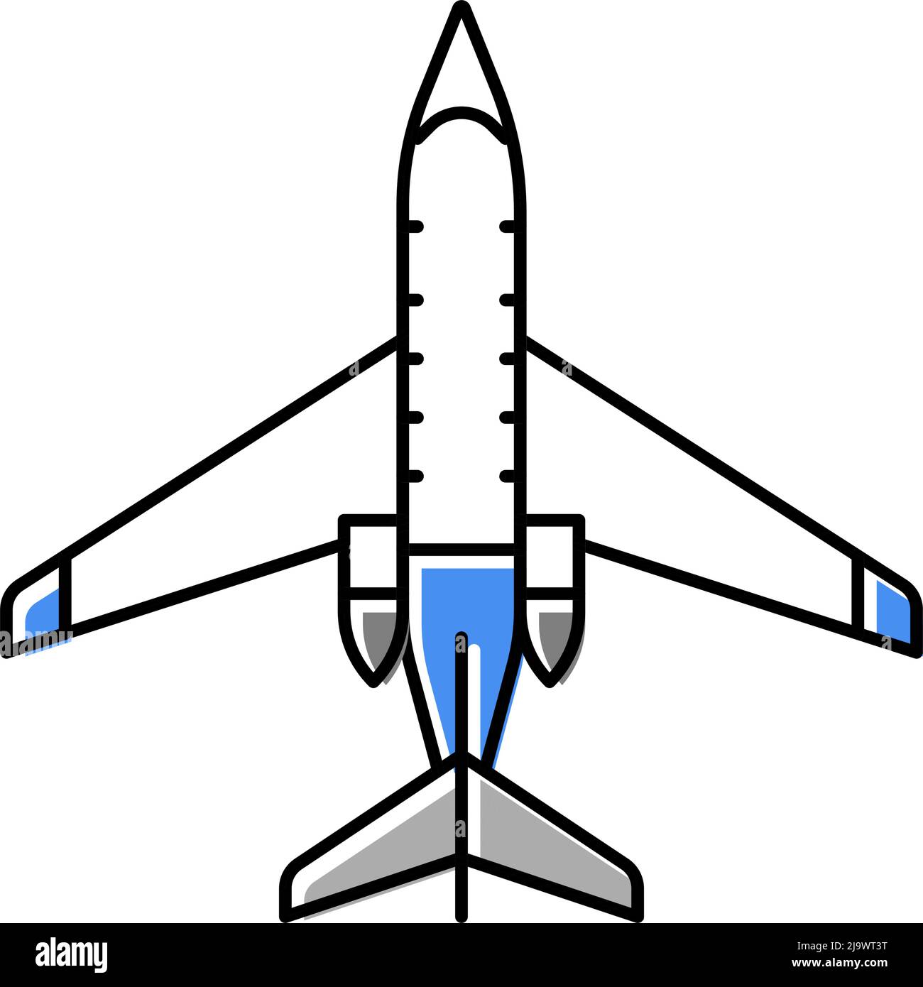 jet airplane color icon vector illustration Stock Vector Image & Art ...