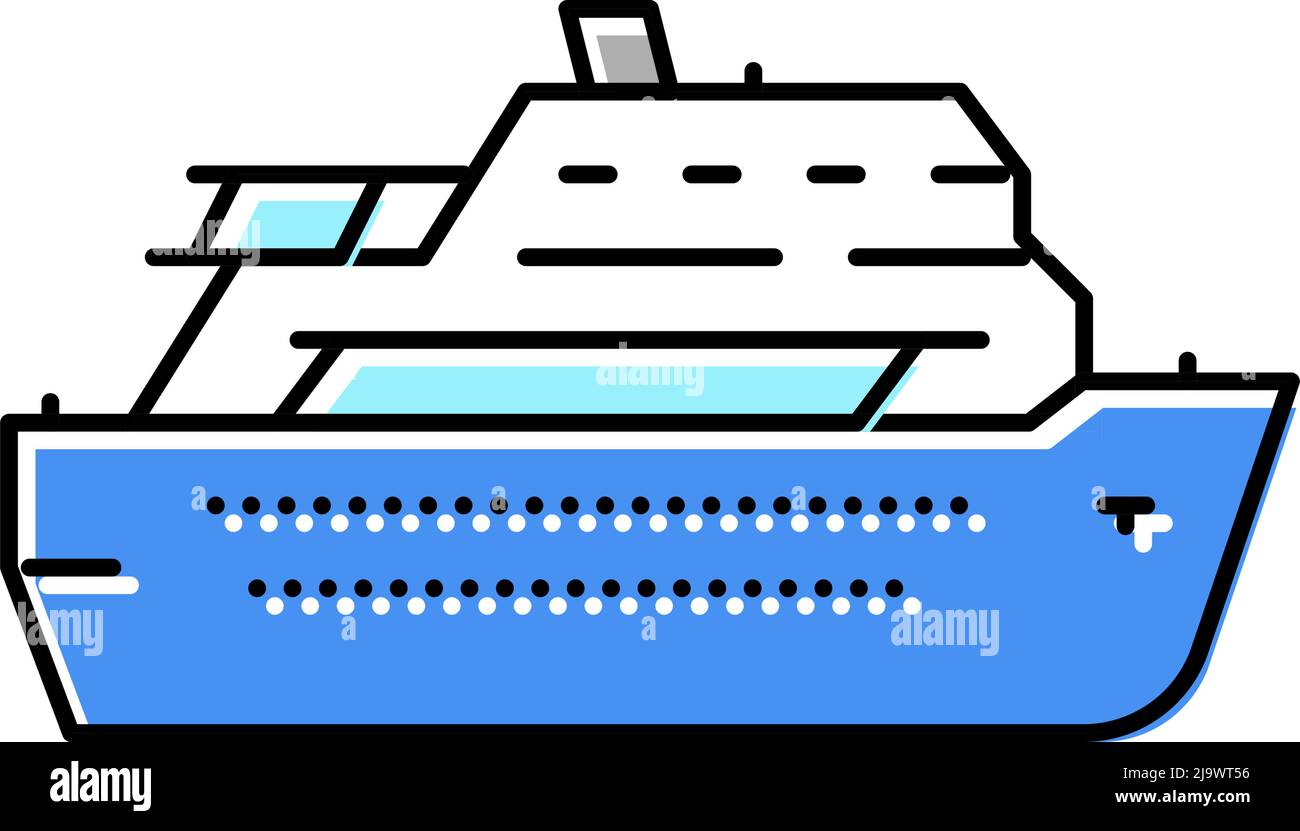 deck cruise ship liner color icon vector illustration Stock Vector ...