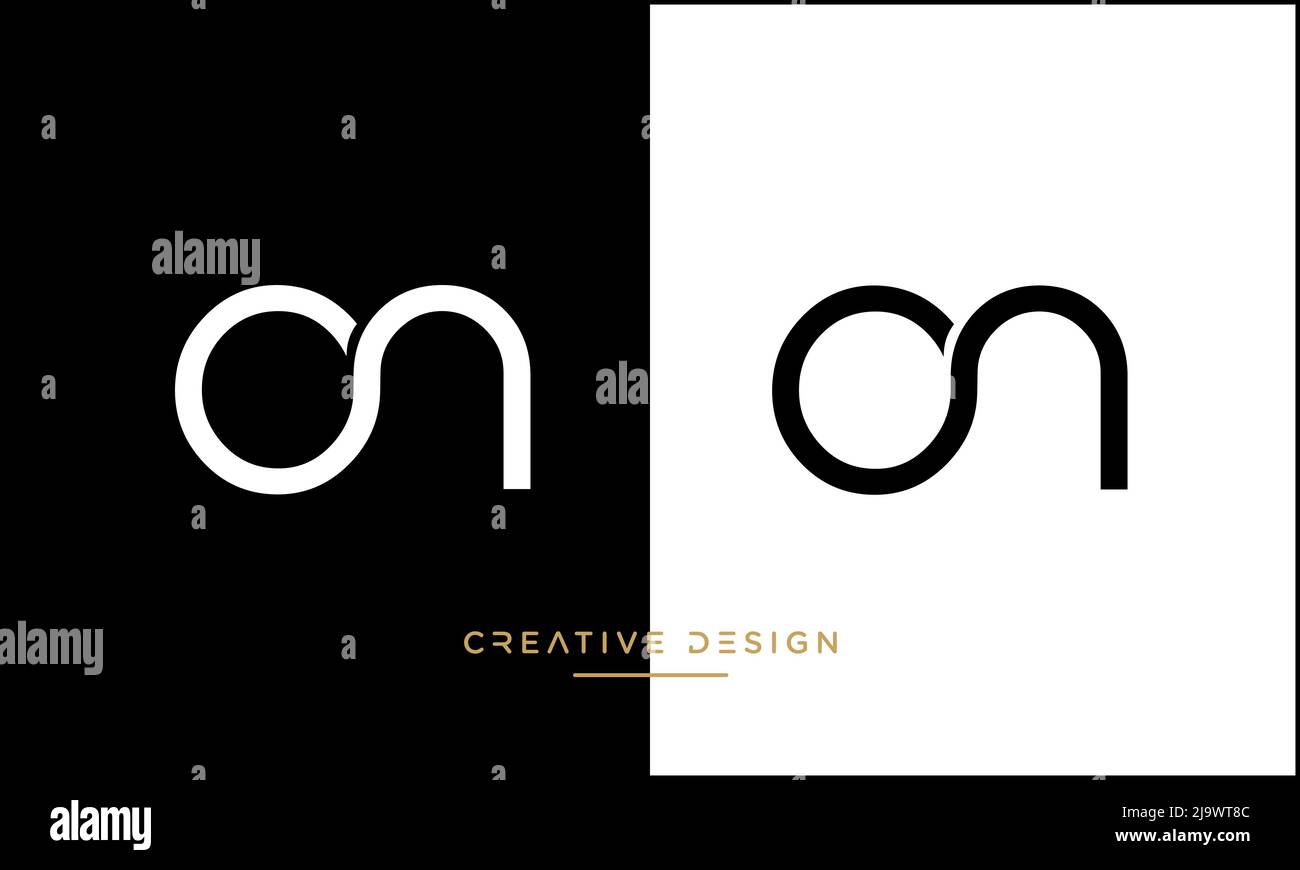 Alphabet Letters ON or NO Abstract Icon Logo Stock Vector Image & Art ...