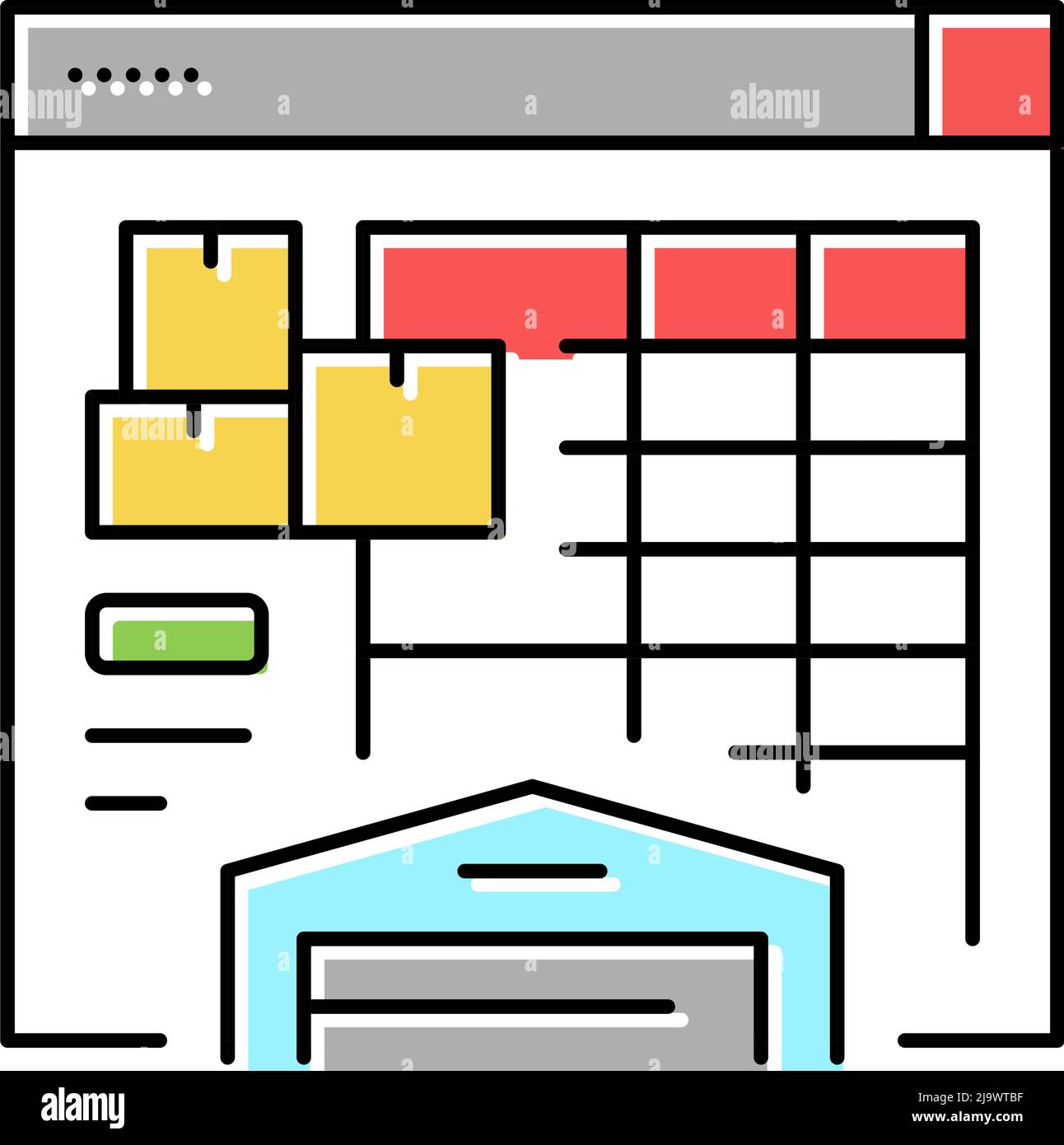 inventory value report color icon vector illustration Stock Vector ...