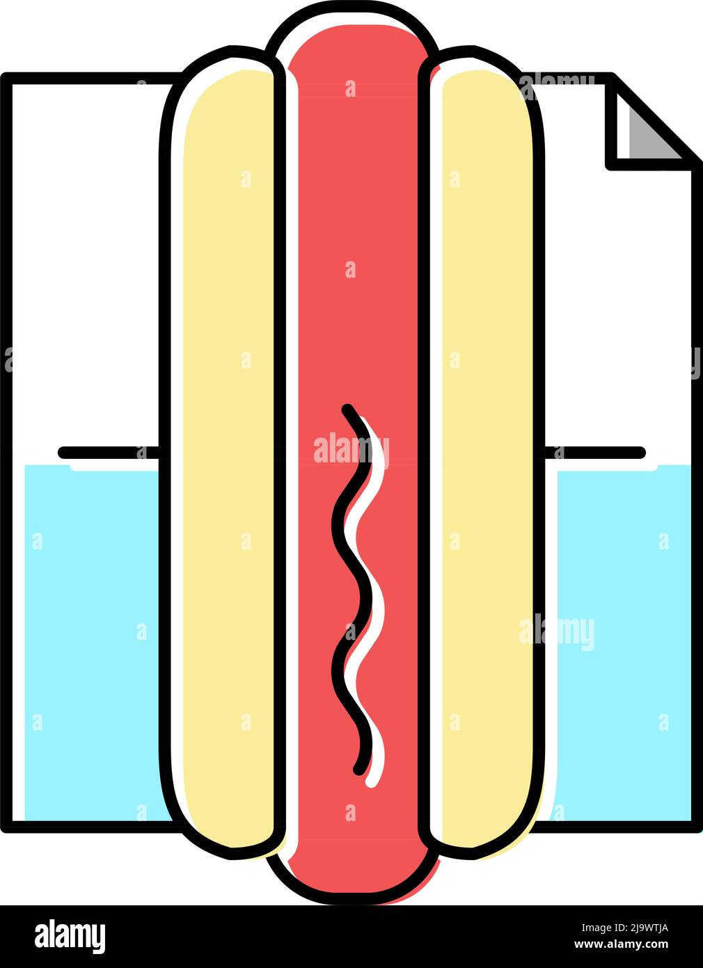 hot dog street food color icon vector illustration Stock Vector Image ...