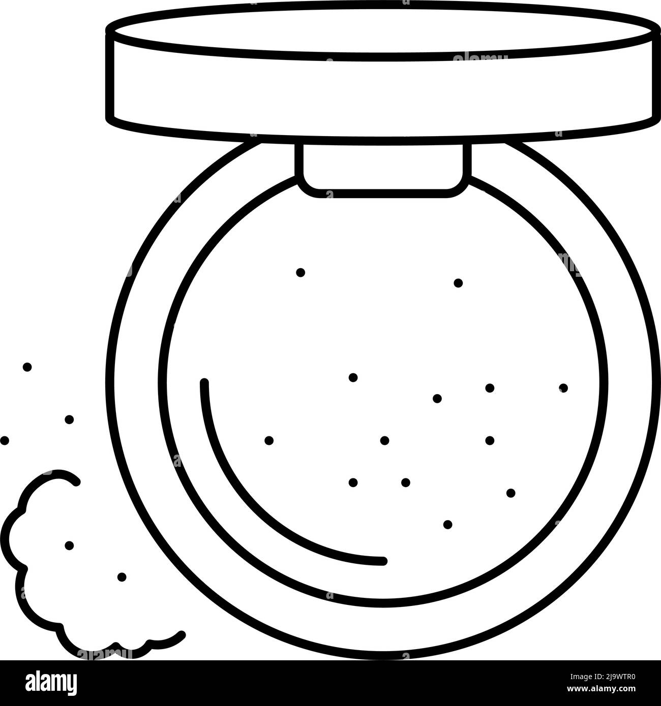 powder cosmetic line icon vector illustration Stock Vector Image & Art ...
