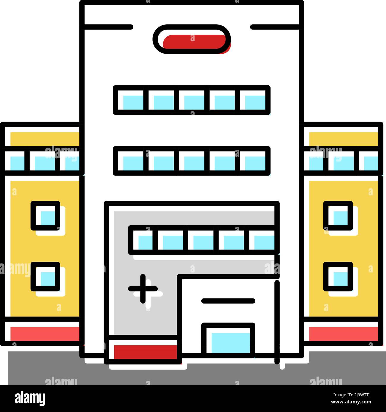 hospital building color icon vector illustration Stock Vector Image ...