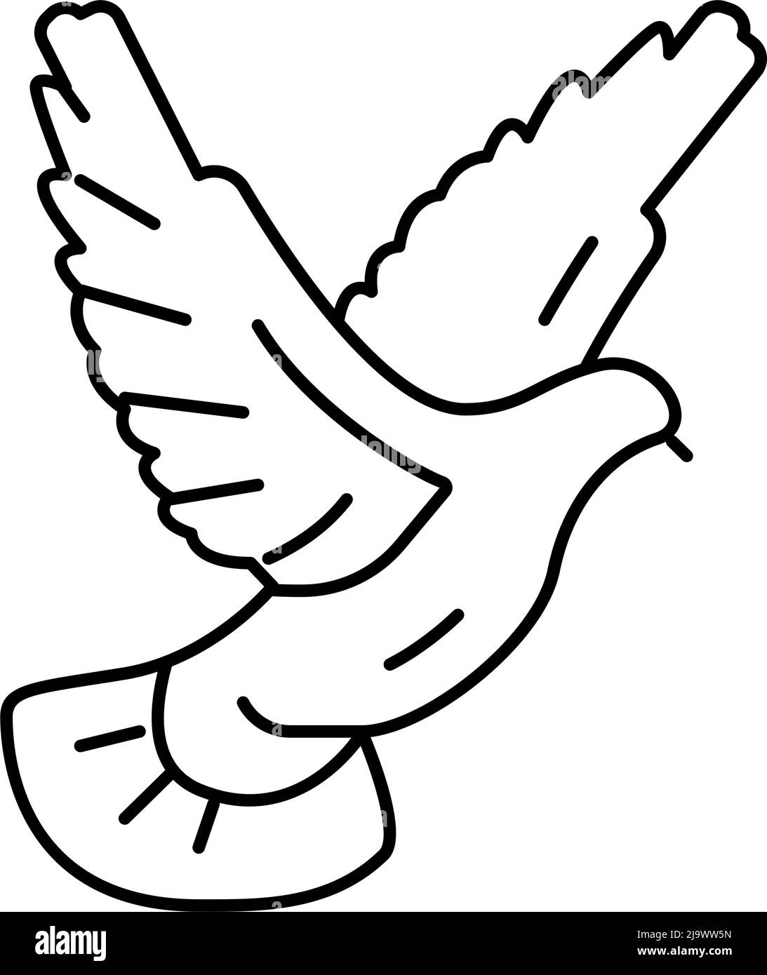 flying dove line icon vector illustration Stock Vector Image & Art - Alamy