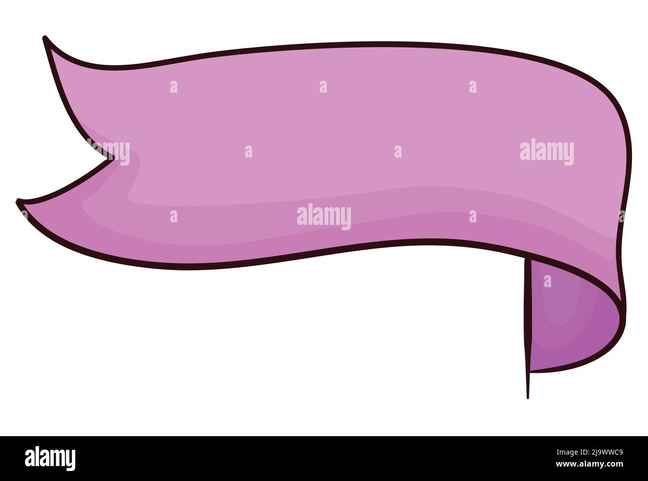 View of pink ribbon, with empty space coming out from the right side ...