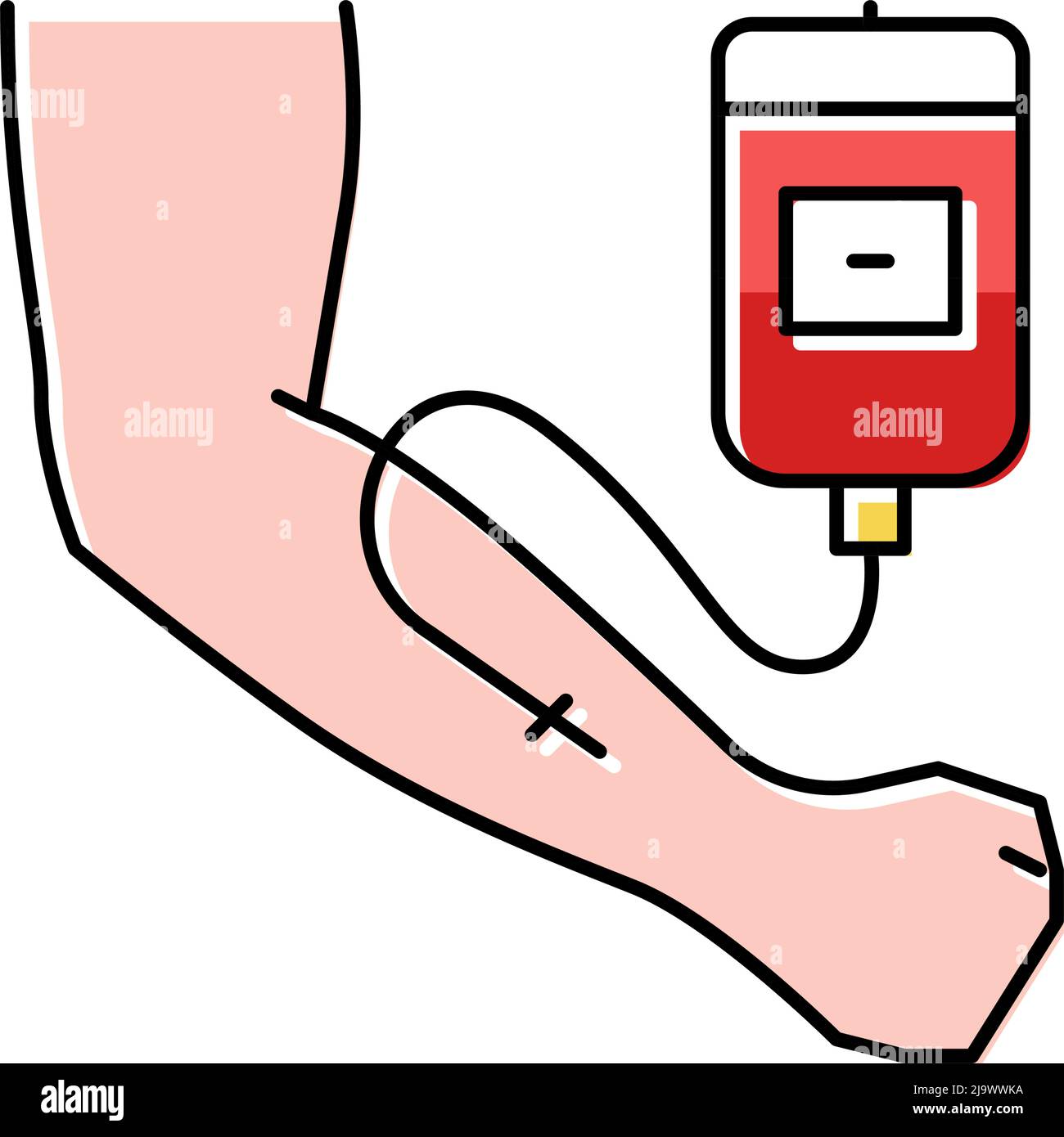 transfusion blood color icon vector illustration Stock Vector Image ...