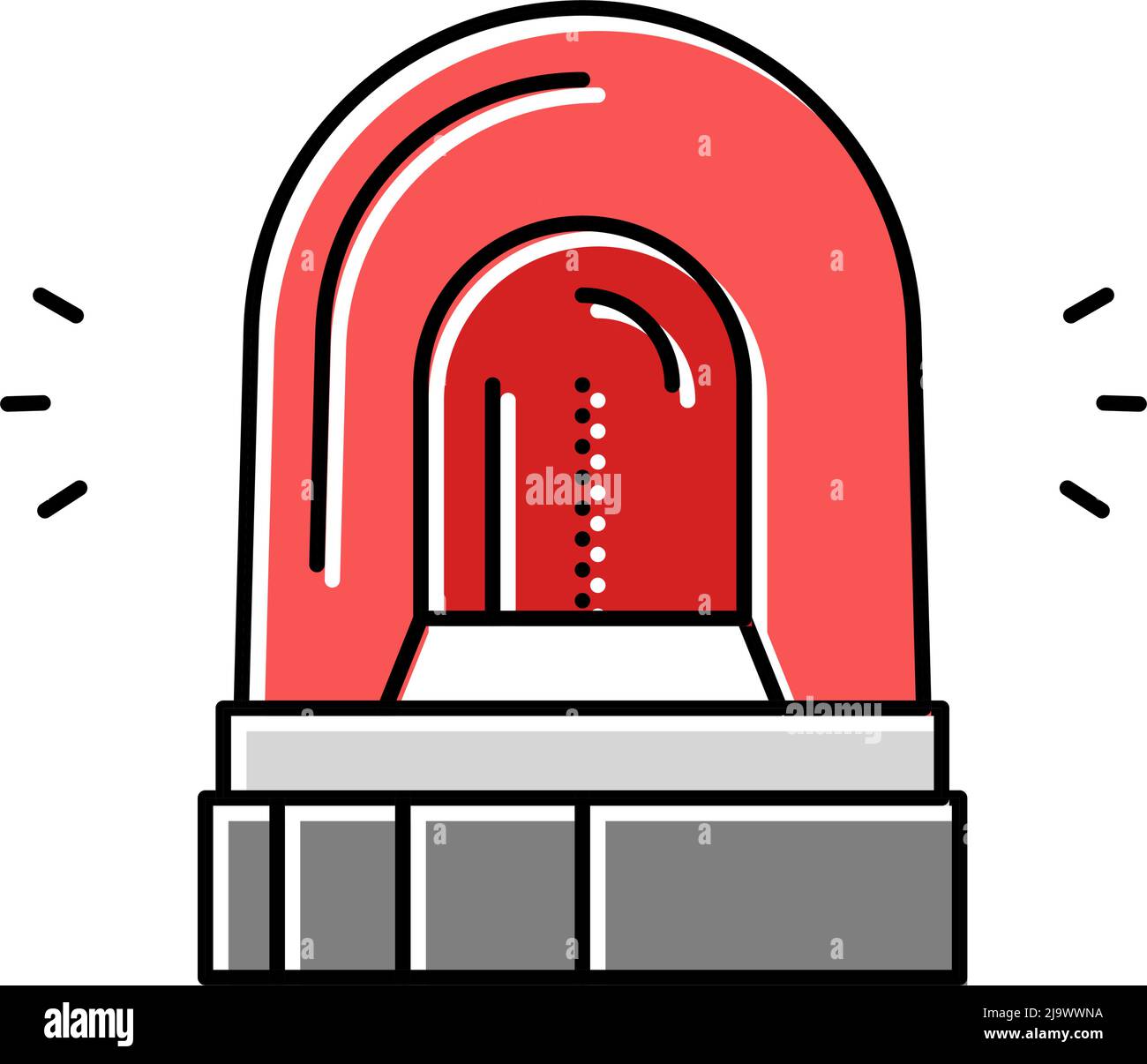 alarm alert color icon vector illustration Stock Vector Image & Art - Alamy