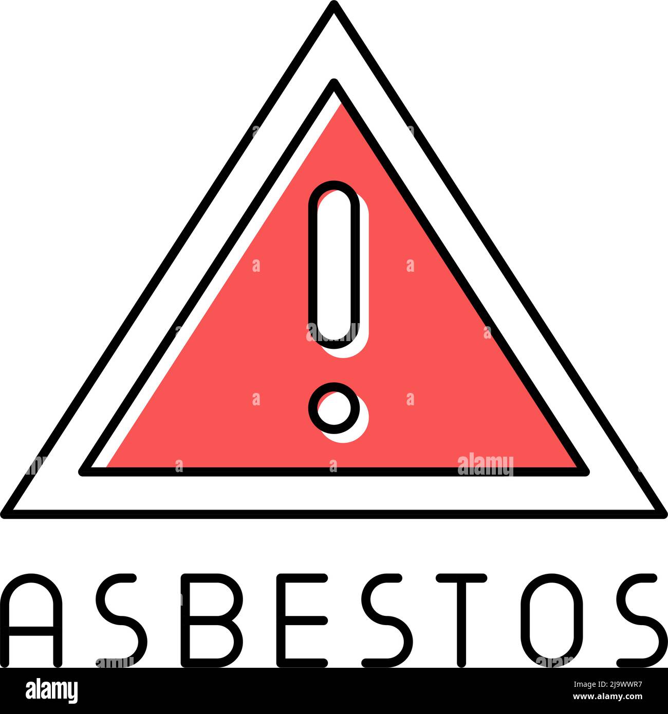 danger asbestos color icon vector illustration Stock Vector Image & Art ...