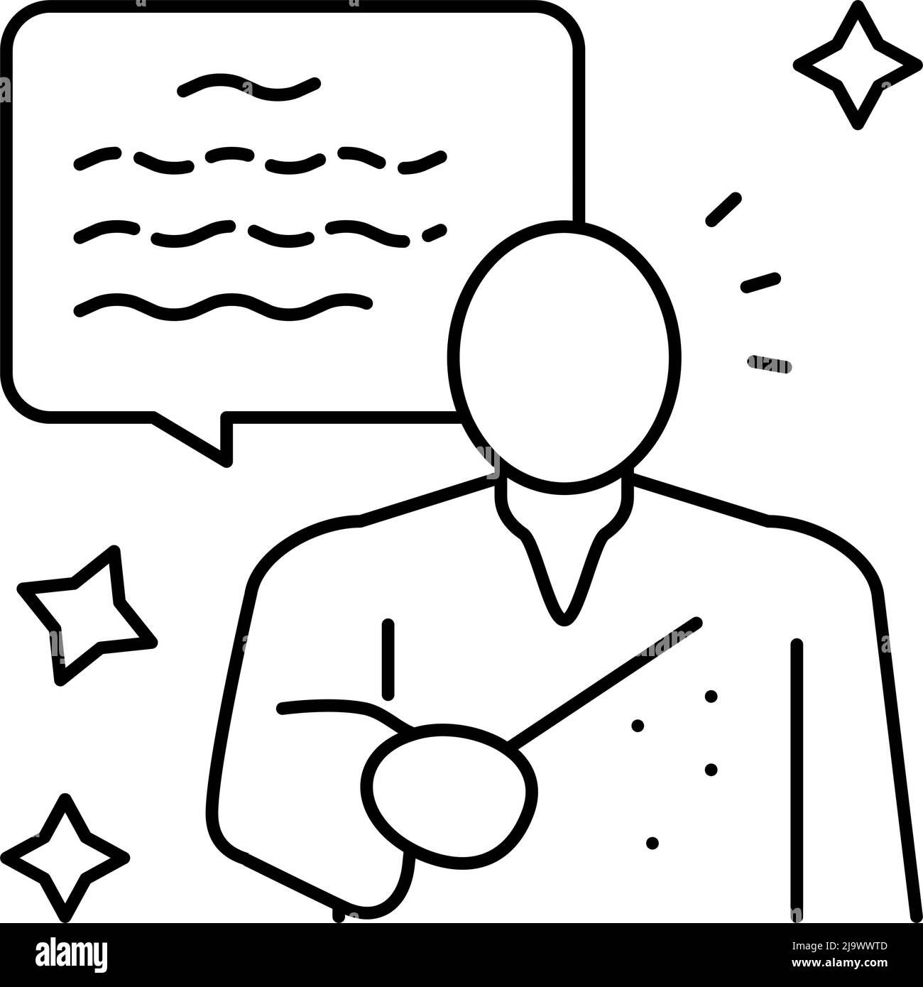 spell magic line icon vector illustration Stock Vector Image & Art - Alamy