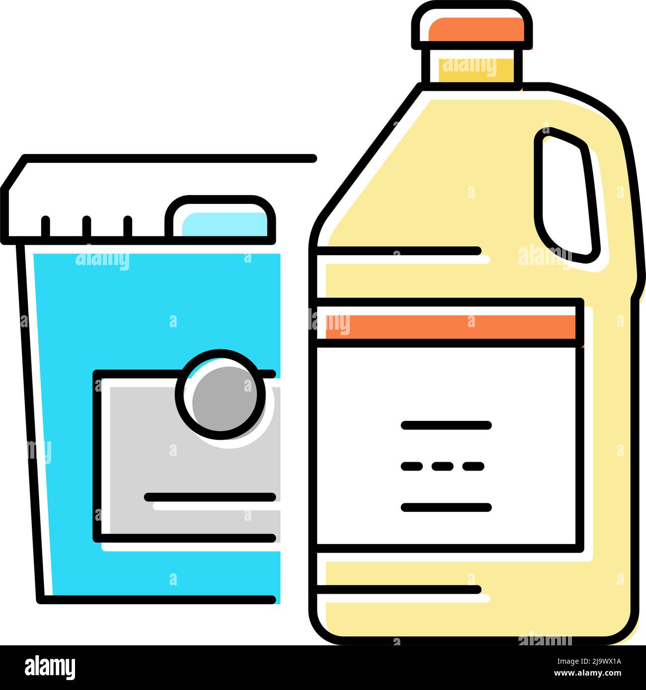 silicon resin thermoset color icon vector illustration Stock Vector ...