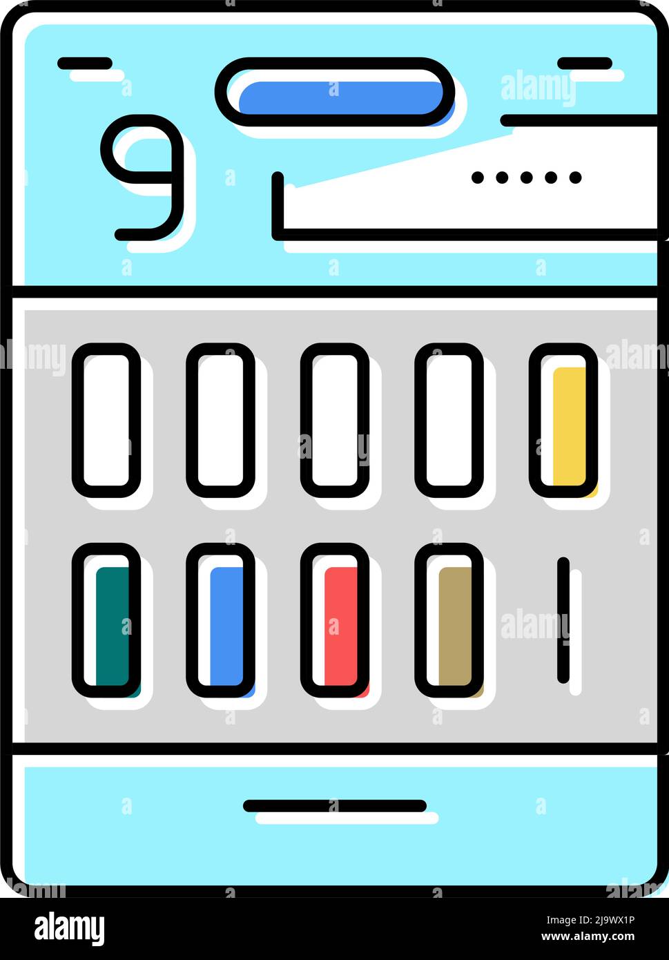 panel 9 drug test color icon vector illustration Stock Vector Image ...