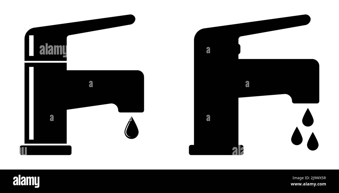 Faucet icons. Vector illustration isolated on white background Stock ...