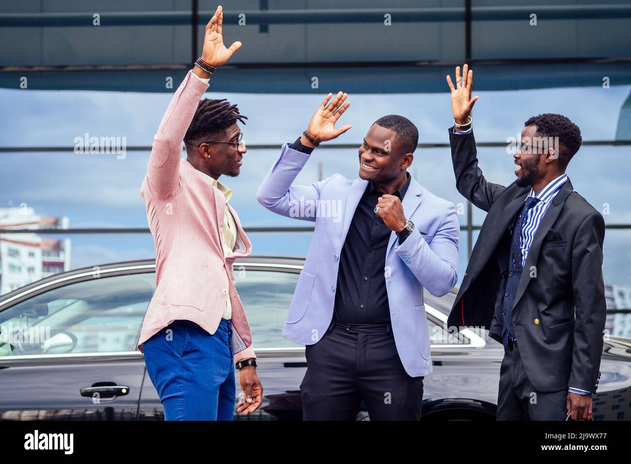 a group of their three successful African American businessmen in a ...