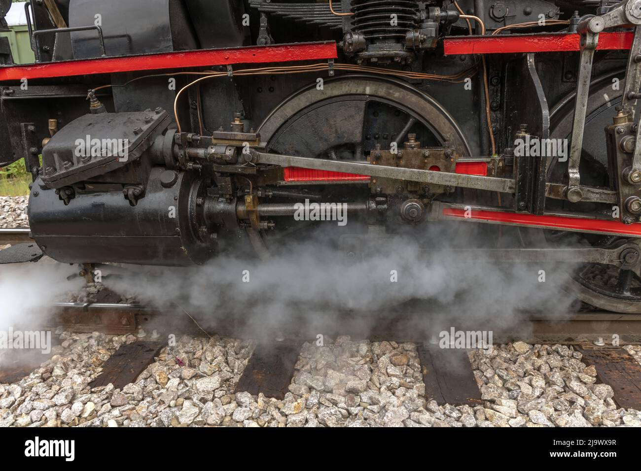 Steam locomotive of Rhine Tourist Railway in spring. Volgelsheim ...