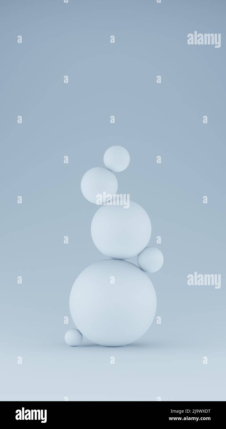 Light blue colored spheres, 3d render Stock Photo - Alamy