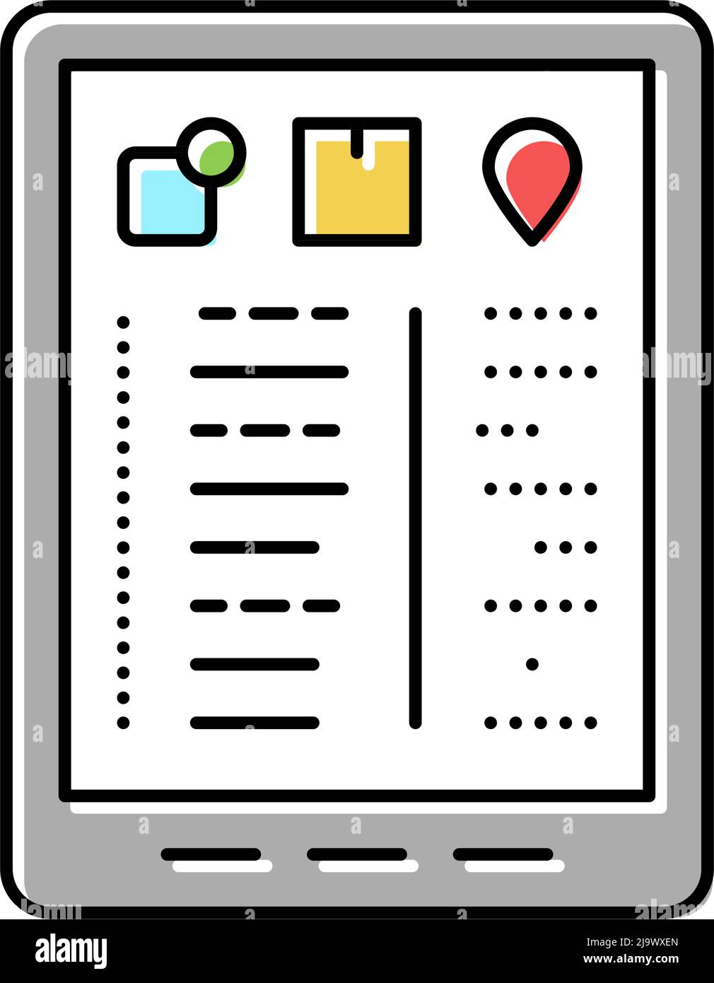 item list report color icon vector illustration Stock Vector Image ...