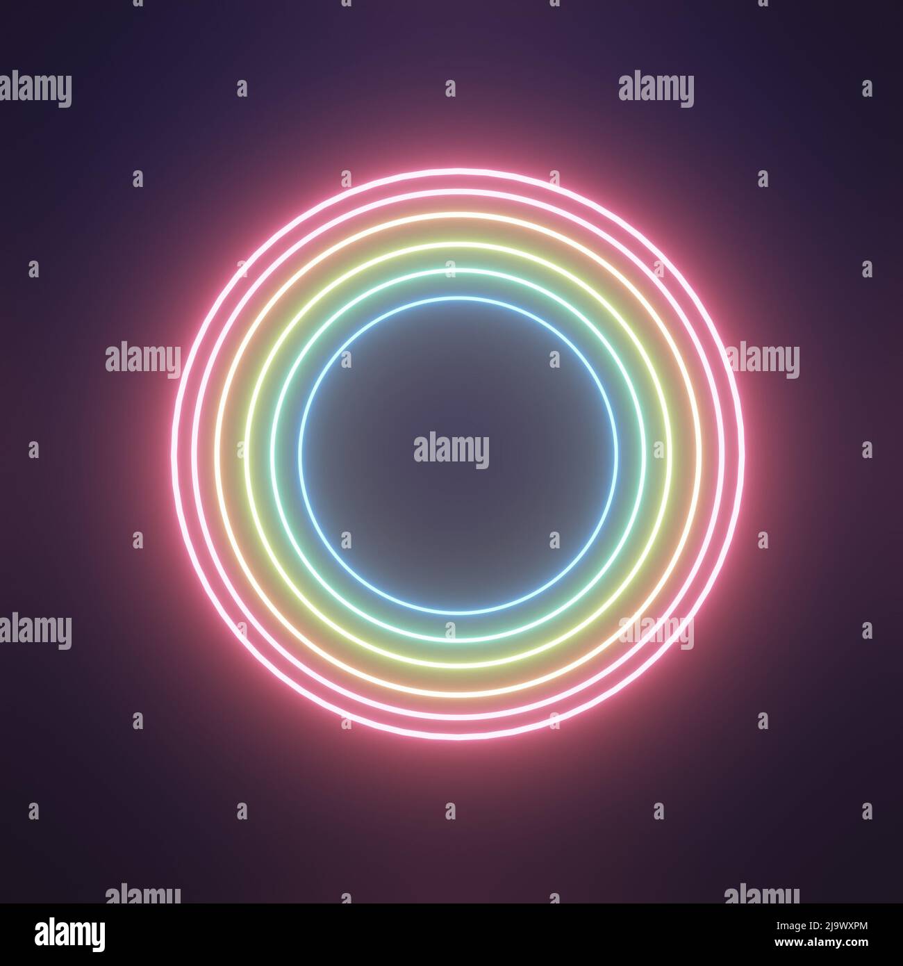 abstract glowing rainbow colored circle, 3d render Stock Photo - Alamy