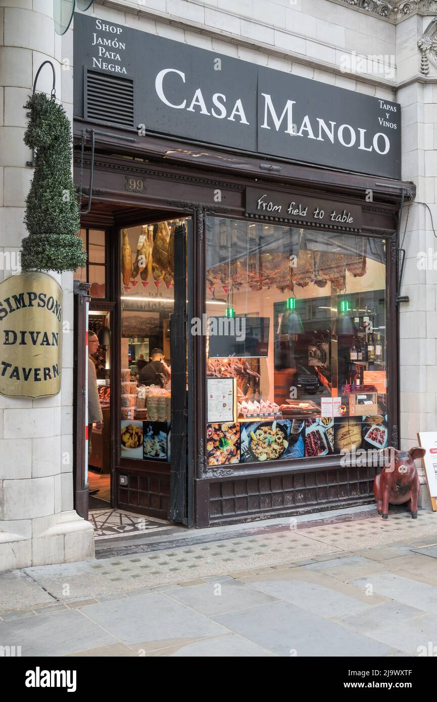 Casa Manolo, a Spanish restaurant and shop specialising in iberico ham ...