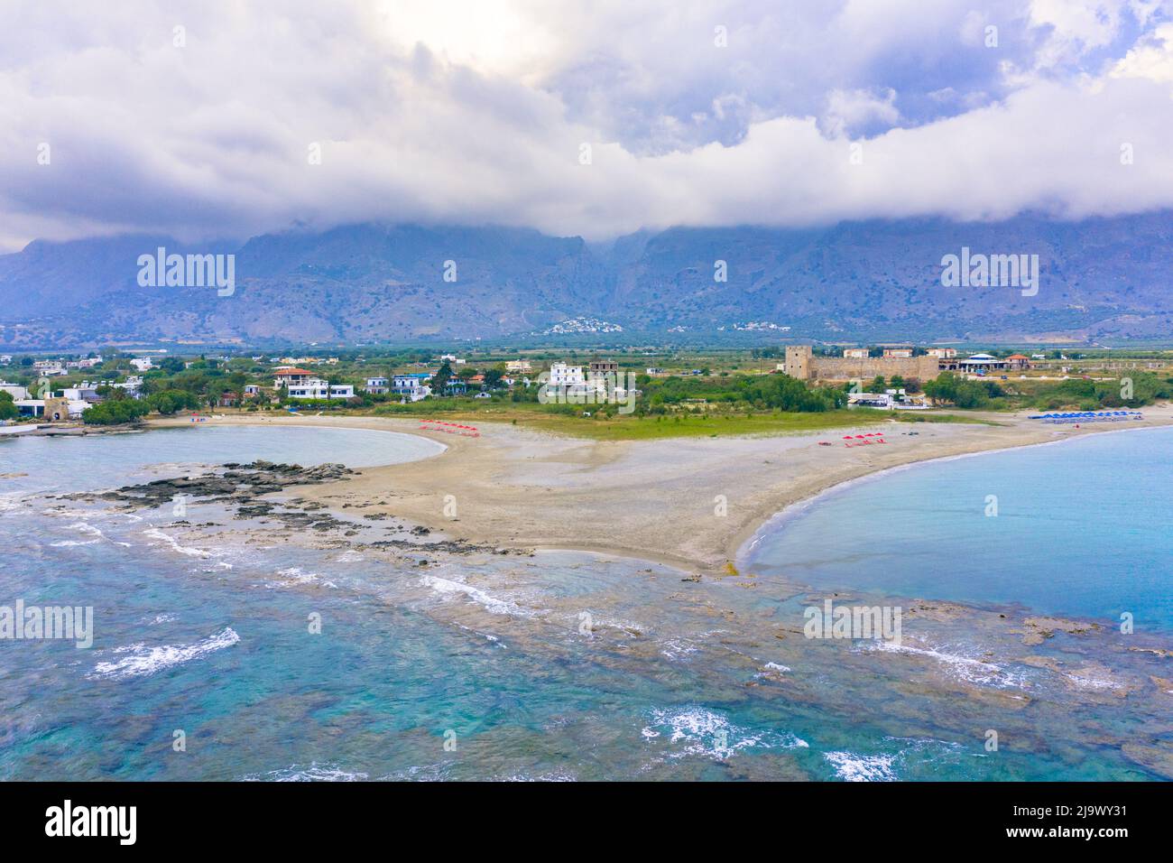 Historic frangokastello fort crete greek island hi-res stock ...