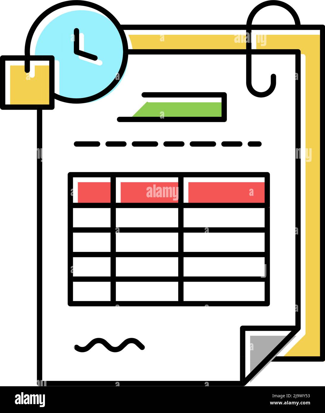 replenishment order worksheet color icon vector illustration Stock ...