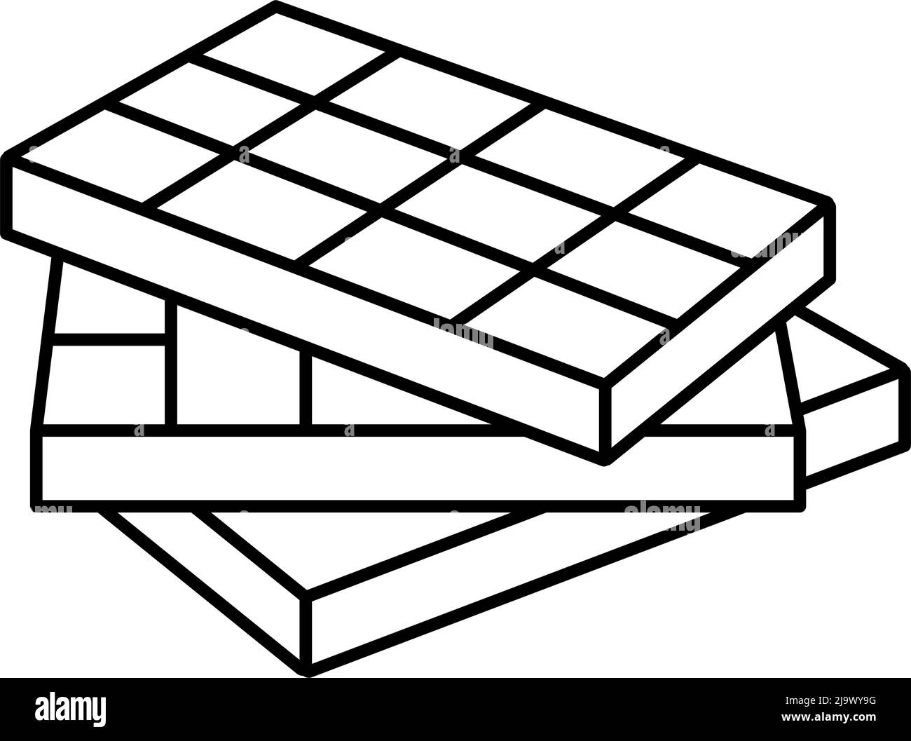 bar chocolate line icon vector illustration Stock Vector Image & Art ...