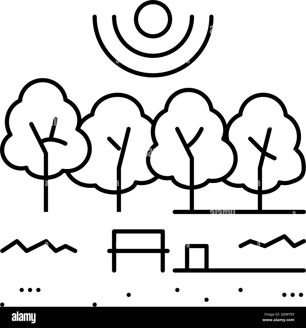 summer park line icon vector illustration Stock Vector Image & Art - Alamy