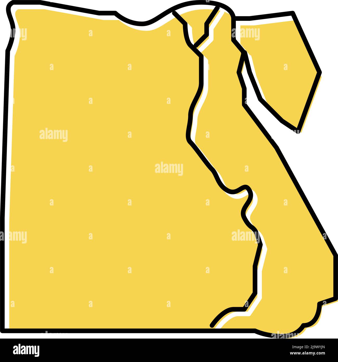 egypt map color icon vector illustration Stock Vector Image & Art - Alamy